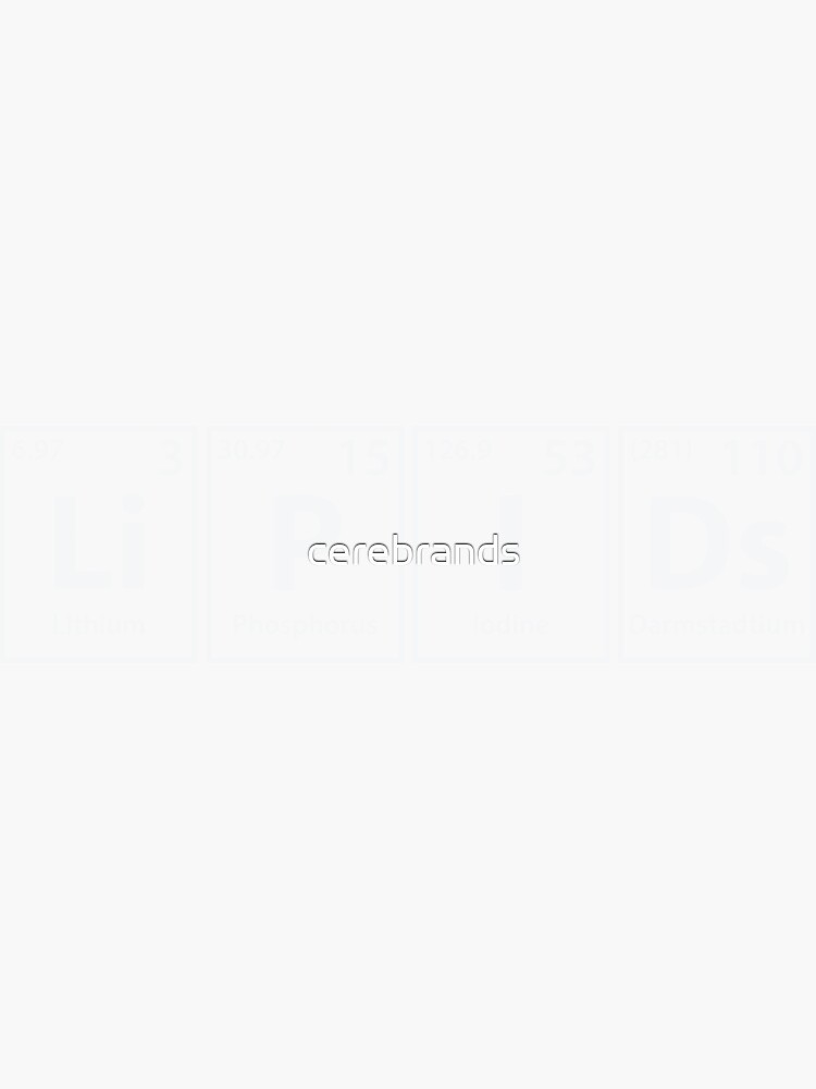 "Lipids Elements Spelling" Sticker by cerebrands | Redbubble