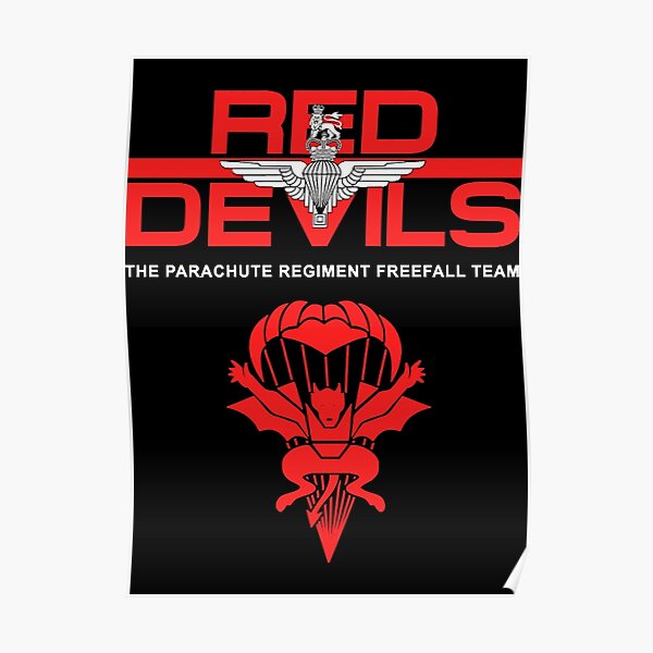 "Mod.4 Red Devils Parachute Team " Poster for Sale by BrianEvans8560 ...