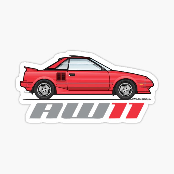 "AW11-Red " Sticker by JoseRay1719 | Redbubble