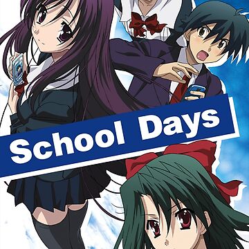 "School Days - poster" Sticker for Sale by BaryonyxStore | Redbubble