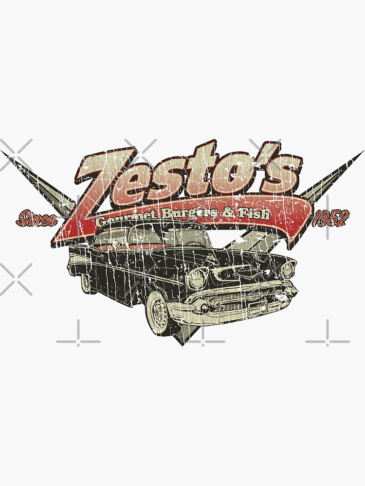 "Zesto's Burgers Seattle 1952" Sticker by AstroZombie6669 | Redbubble