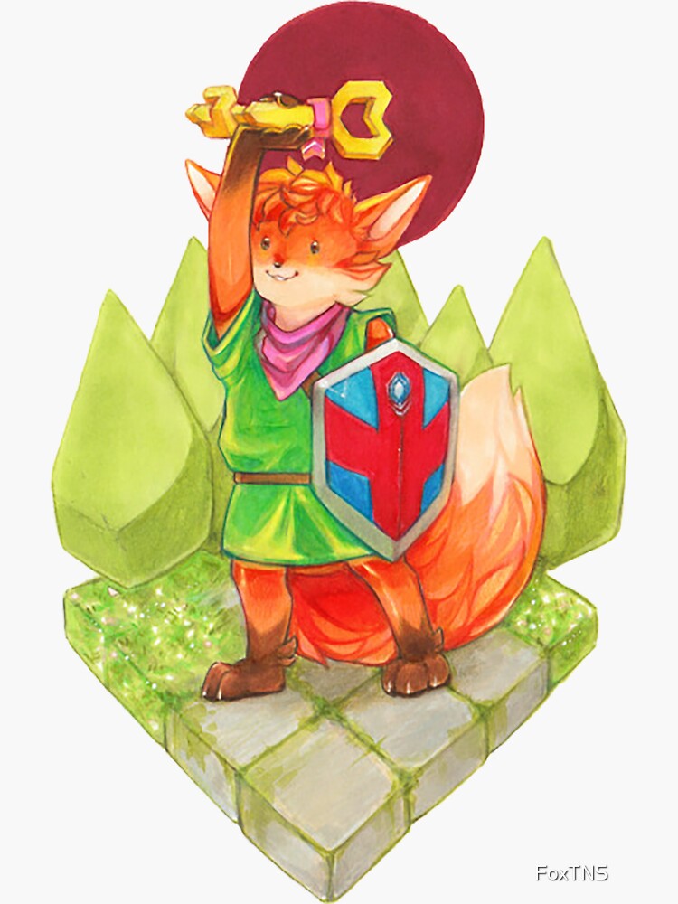 "Tunic Fox" Sticker by FoxTNS | Redbubble