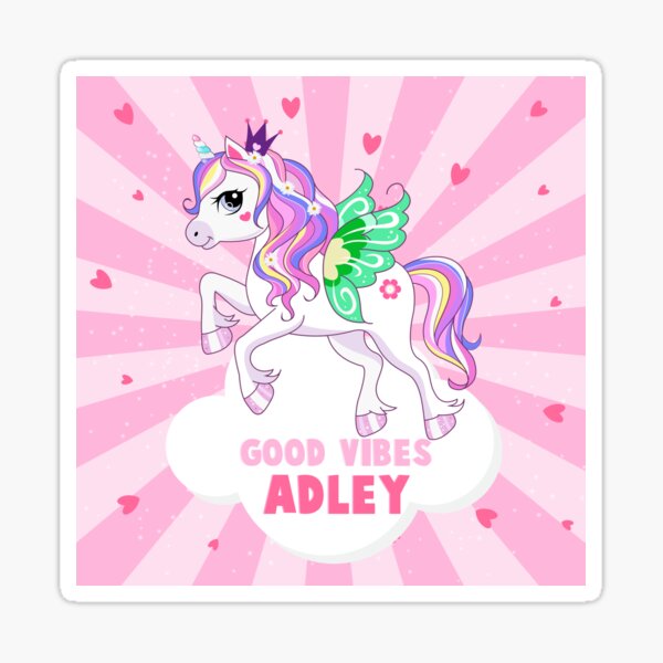 "A For Adley - Good Vibes Adley, Rainbow, Birthday, Gift, Funny ...