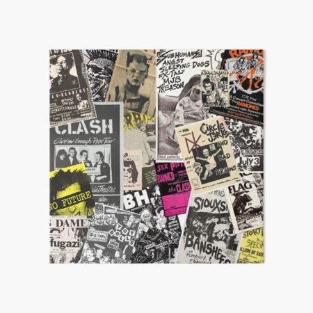 "Punk Rock Music Flyers Collage" Art Board Print for Sale by Ikaroots ...