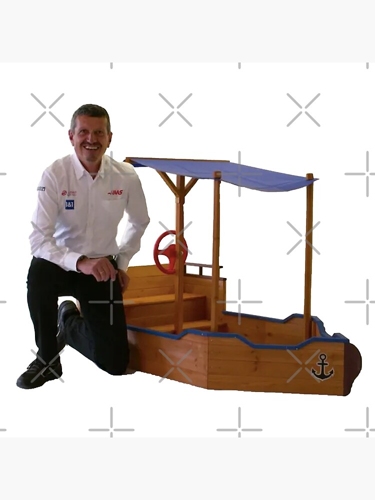 "Guenther Steiner Boat F1 meme Haas" Art Print by UrbanGalaxy- | Redbubble