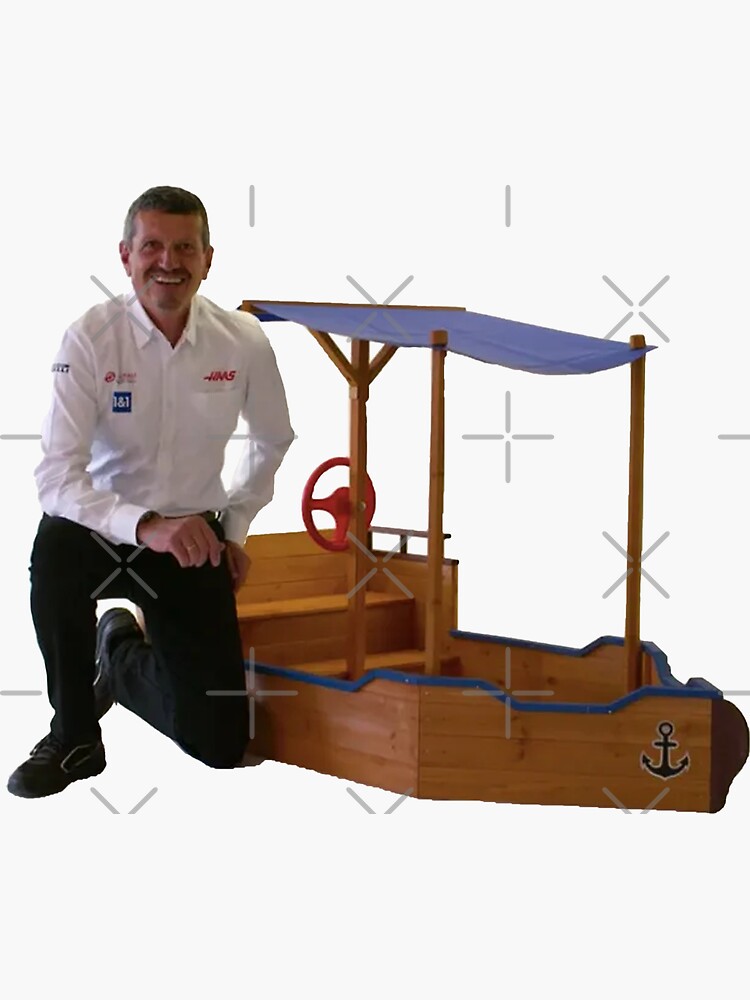 Pegatina «Guenther Steiner Barco F1 meme Haas» de UrbanGalaxy- | Redbubble