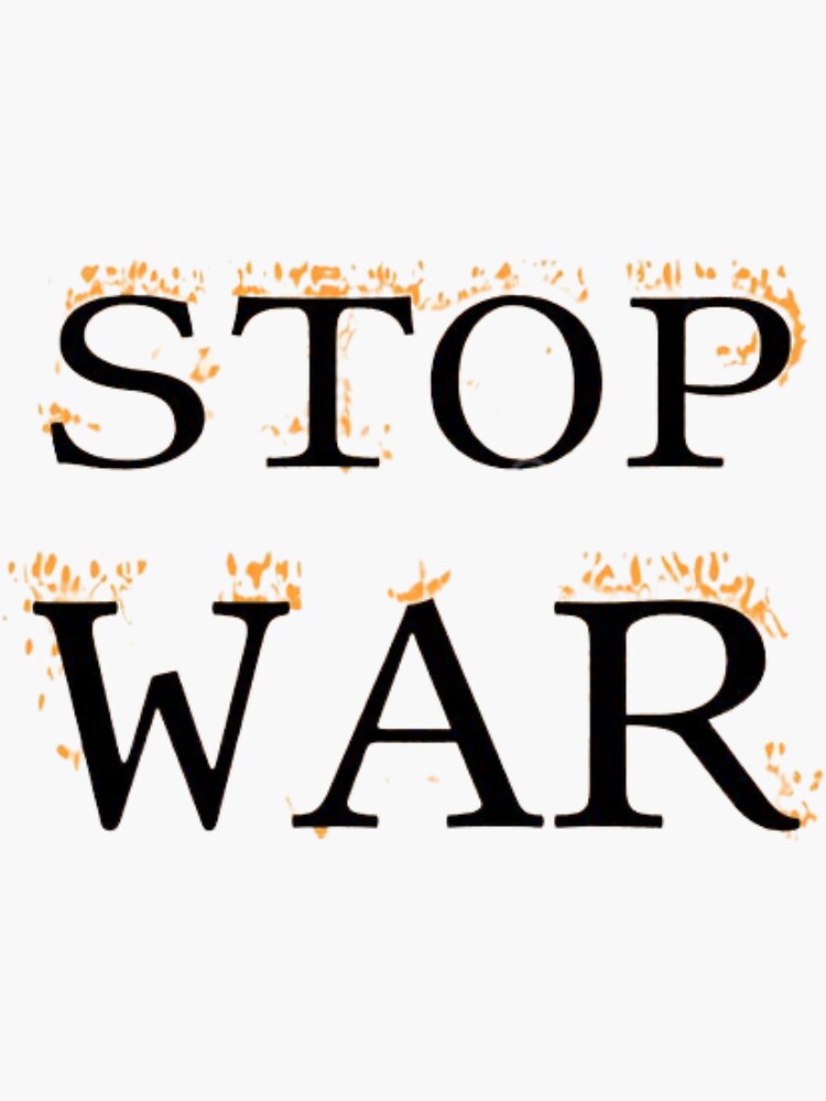 "Stop war" Sticker for Sale by mememhb | Redbubble