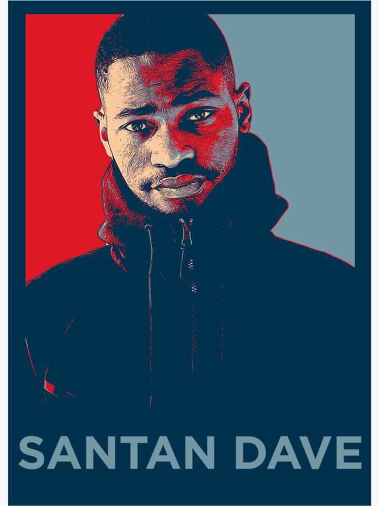 "SANTAN DAVE " Sticker for Sale by Tshirts4uGBa | Redbubble