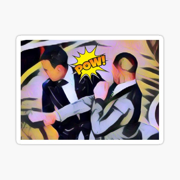 "Will Smith Slap" Sticker by OnyxBlackStudio | Redbubble