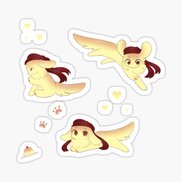 "Pudding pup" Sticker by mimiinu | Redbubble