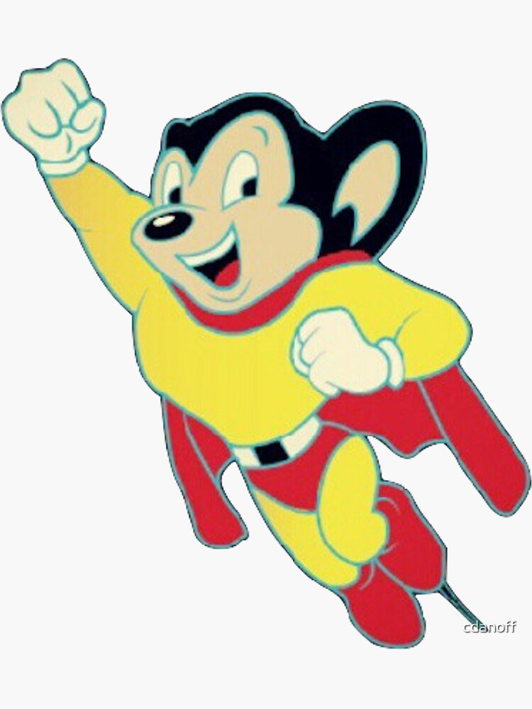 "Mighty Mouse" Sticker for Sale by cdanoff | Redbubble