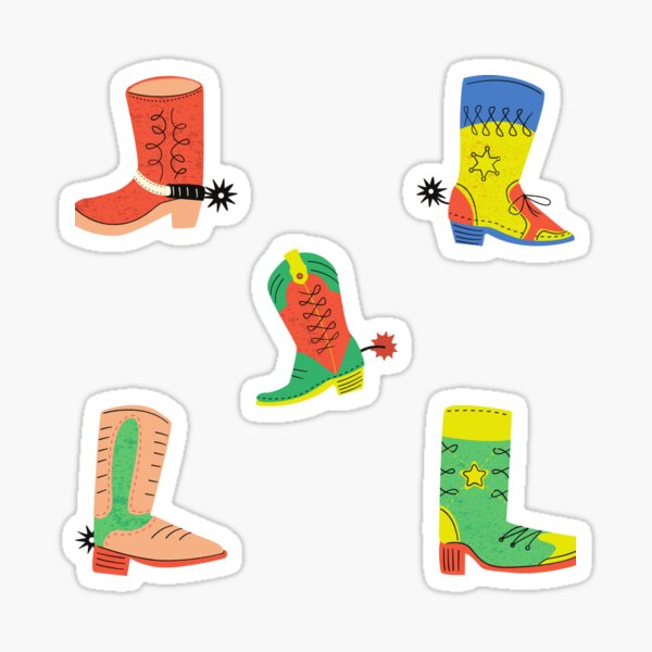 Pegatina «paquete de patrones de botas vaqueras» de stickers-packs ...