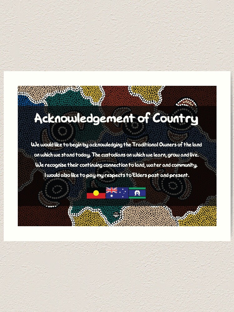 "Acknowledgement of Country - Authentic Aboriginal Art" Art Print for ...