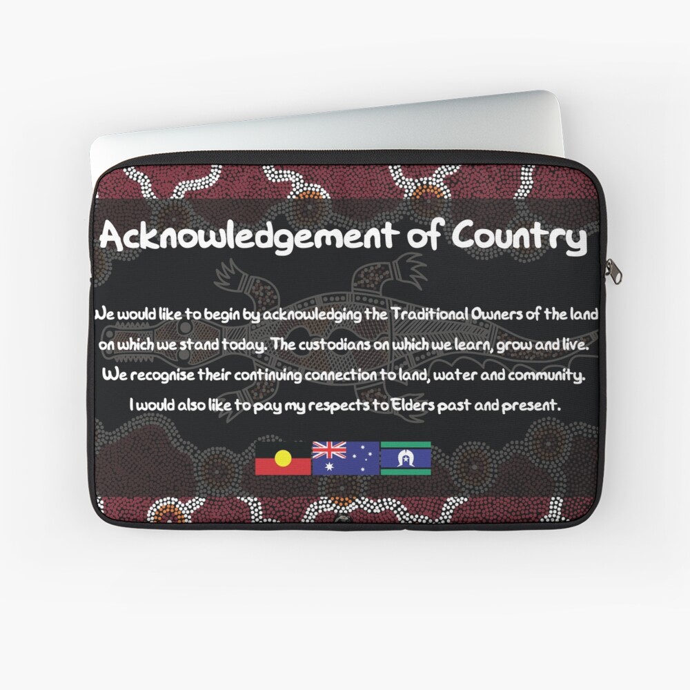 "Acknowledgement of Country - Authentic Aboriginal Art" Sticker for ...