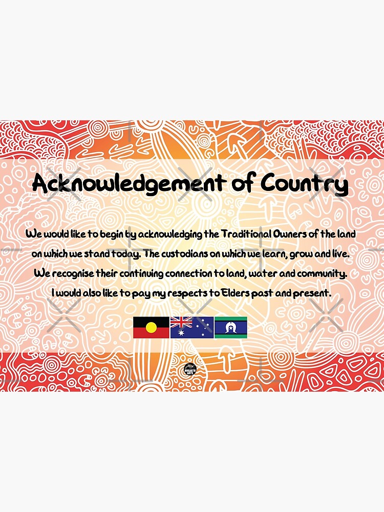 "Acknowledgement of Country - Authentic Aboriginal Art" Poster for Sale ...