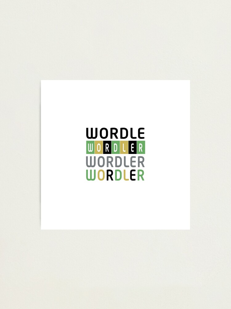 "Wordle Wordler - Wordle Game" Photographic Print by Heavdaiin | Redbubble