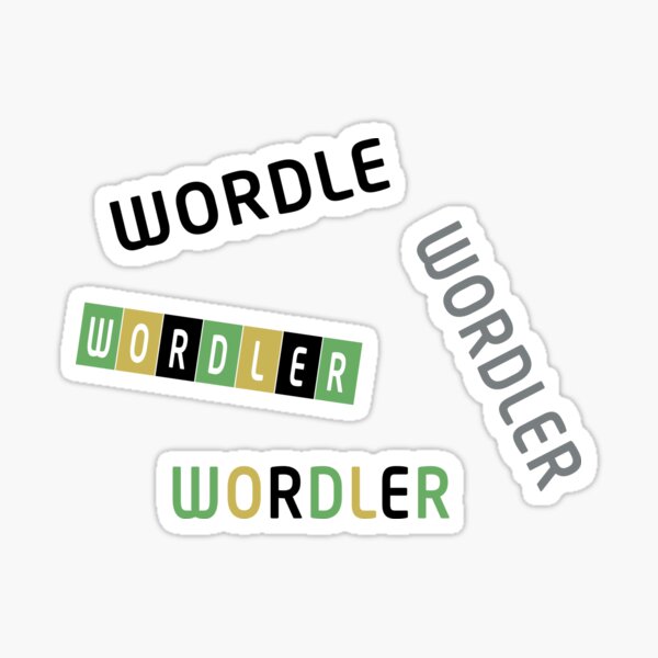 "Wordle Wordler Repeated - Wordle Game" Sticker by Heavdaiin | Redbubble