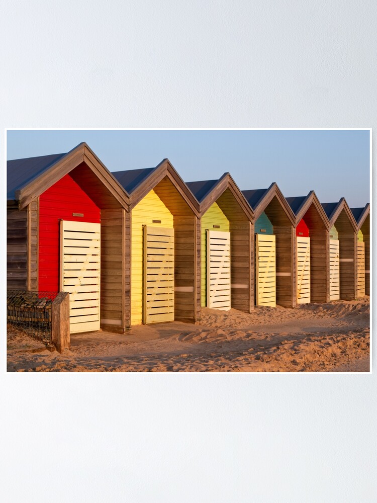 "Blyth Beach Huts, Northumberland" Poster for Sale by robcole | Redbubble
