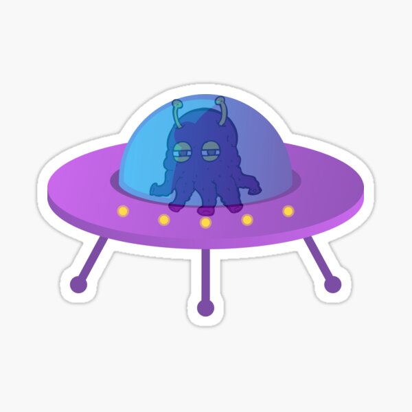 "Cute Alien In UFO" Sticker by besuryex3m | Redbubble