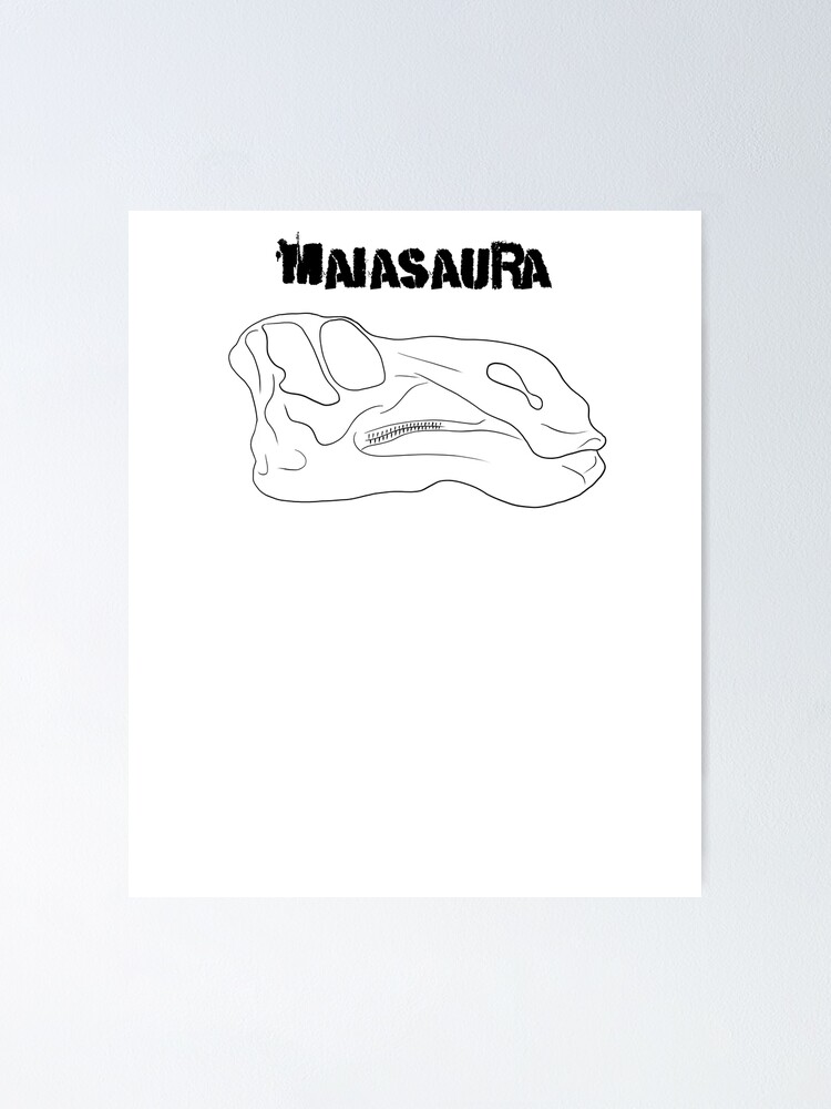 "dinosaur maiasaura fossil skeleton skull" Poster for Sale by Naohiro ...
