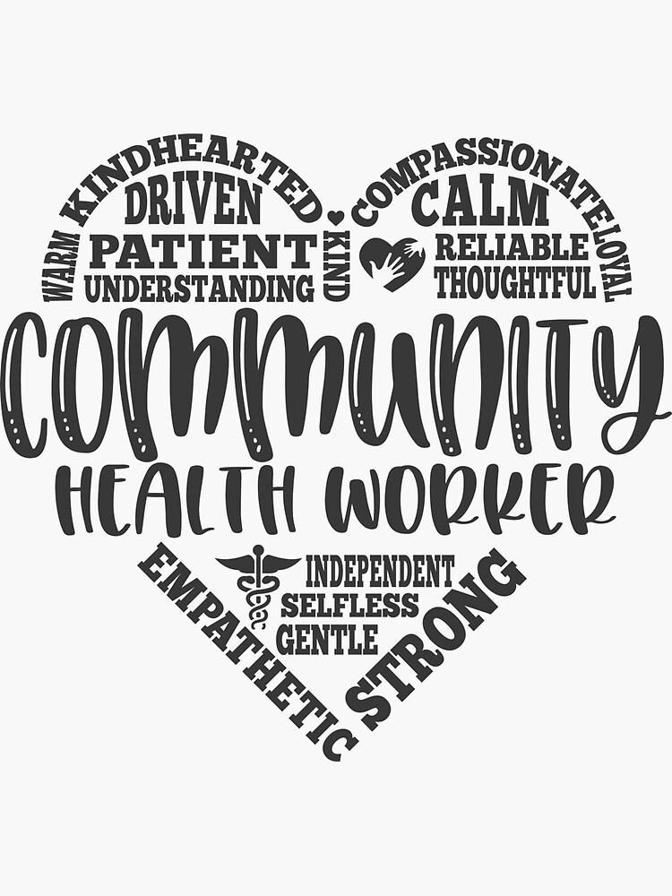 "Community Health worker, CHW gift" Sticker by brackerdesign | Redbubble