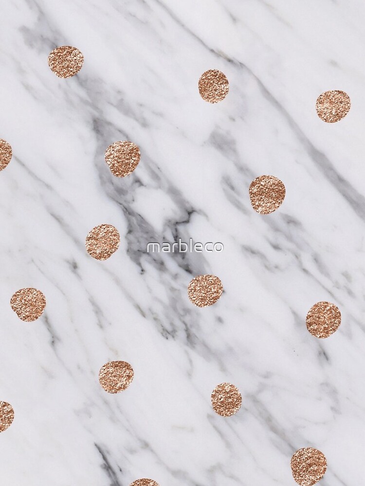 "Rose gold spots on marble" iPhone Case & Cover by marbleco | Redbubble