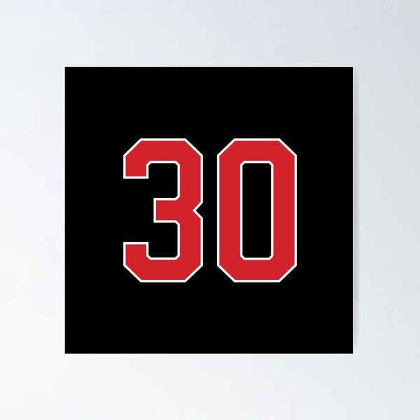 "Sports Number 30, red black color lucky sport thirty" Poster for Sale ...