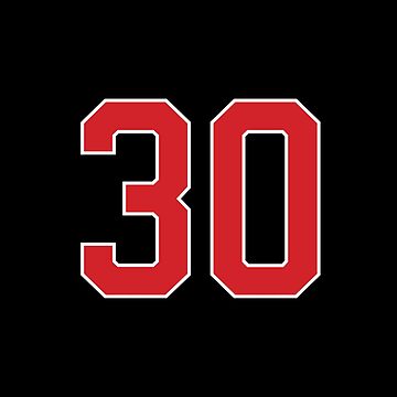 "Sports Number 30, red black color lucky sport thirty" Poster for Sale ...