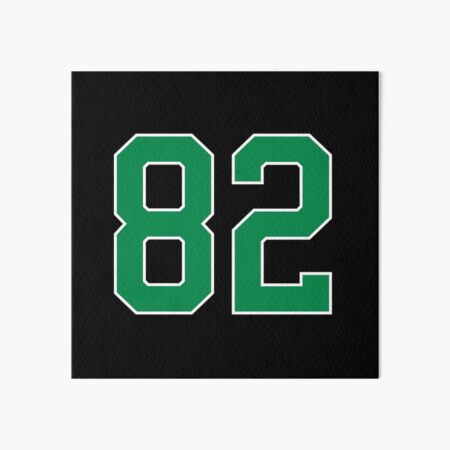 "82 number, green lucky sports eighty two" Art Board Print by ...