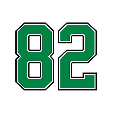 "82 number, green lucky sports eighty two" Photographic Print for Sale ...