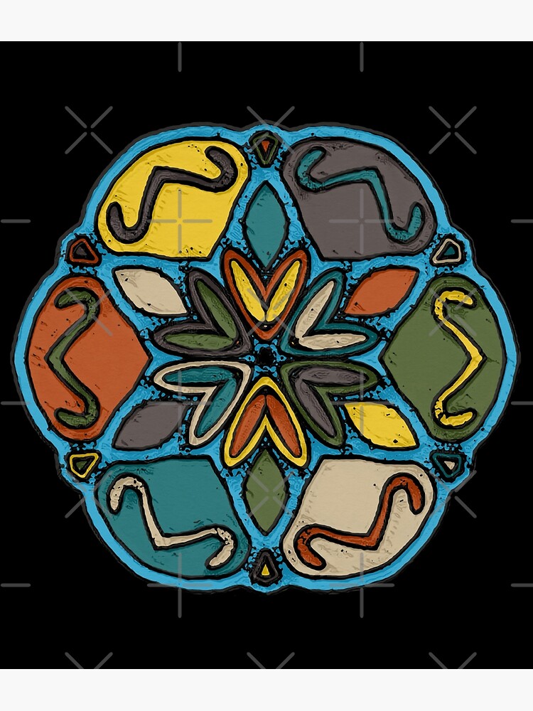 "Puerto Rico Indigenous Inspired Mandala Symbol" Art Print for Sale by ...