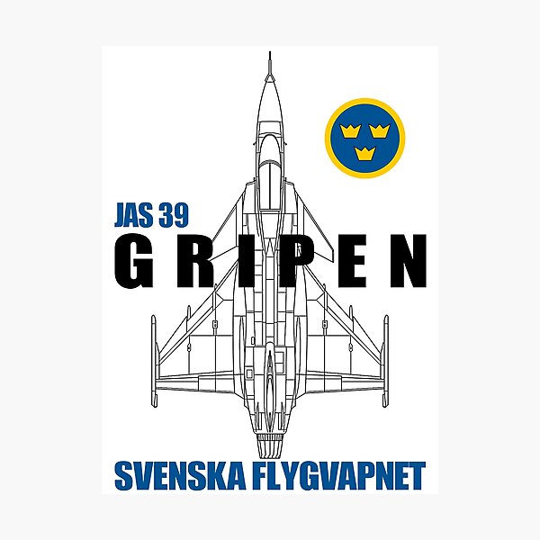 Lámina fotográfica «Jas 39 Gripen Svenska Flygvapnet - Fuerza Aérea Sueca» de magazinecombate ...
