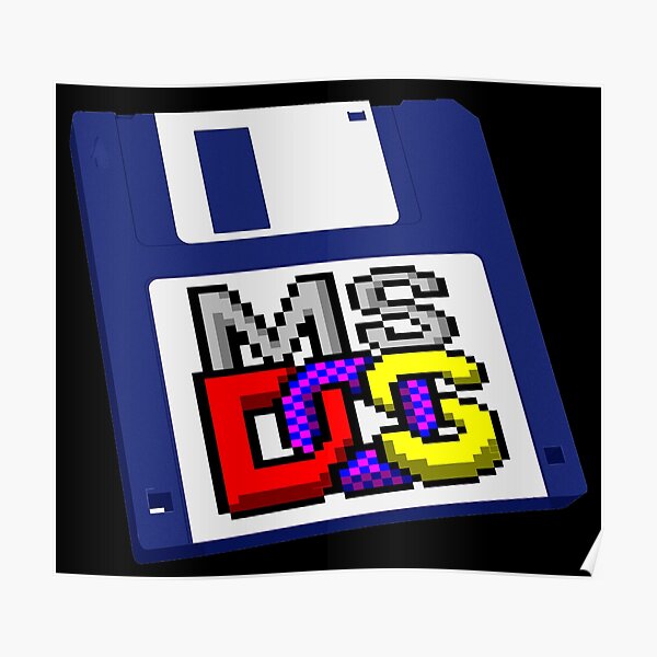 "MS DOS 1.44mb Floppy Disk - Classic Computer Software Logo" Poster for ...