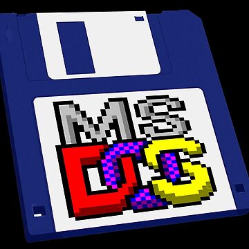 "MS DOS 1.44mb Floppy Disk - Classic Computer Software Logo" Sticker ...