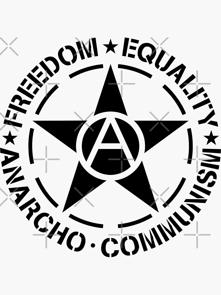 "Anarcho Communism" Sticker by sirglennbo | Redbubble