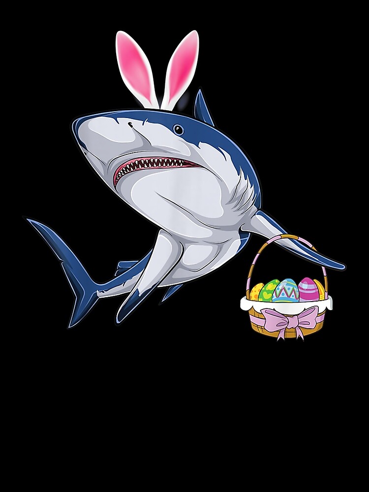 Lámina fotográfica «Tiburón con canasta de Pascua y orejas de conejo ...