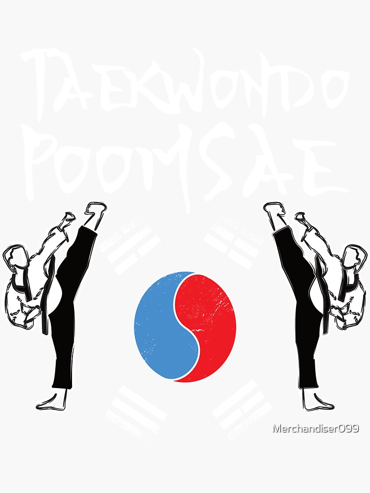 "Taekwondo PoomSae Uniform Korean Logo" Sticker by Merchandiser099 ...