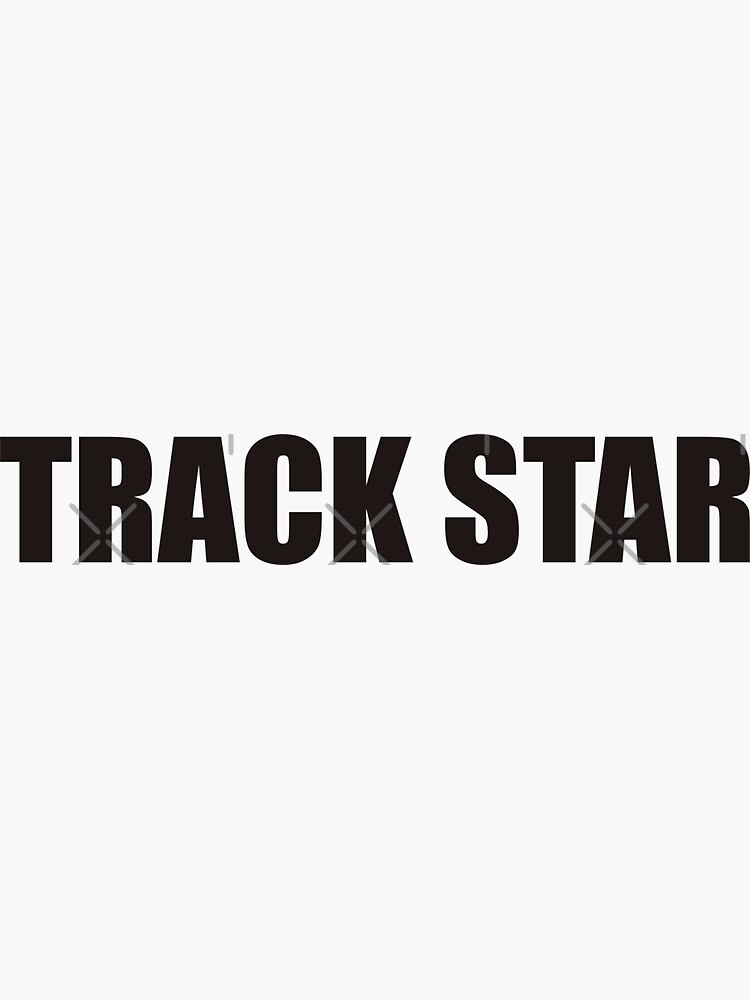"Block Black Track Star" Sticker by jessicaleah15 | Redbubble