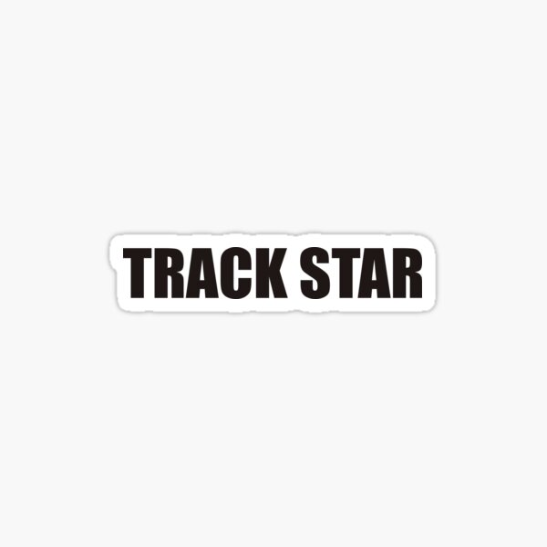 "Block Black Track Star" Sticker by jessicaleah15 | Redbubble