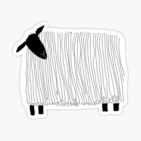 "Sheep, Sheep, Sheepies, Sheep" Sticker for Sale by krisevansart ...