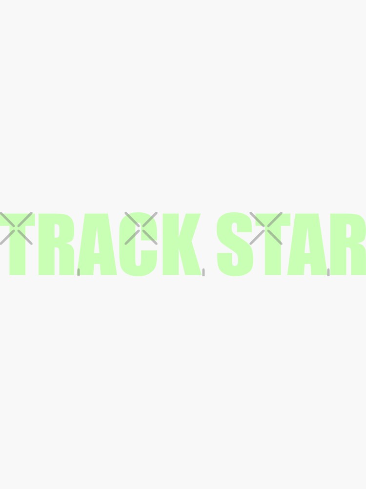 "Block Green Track Star" Sticker by jessicaleah15 | Redbubble