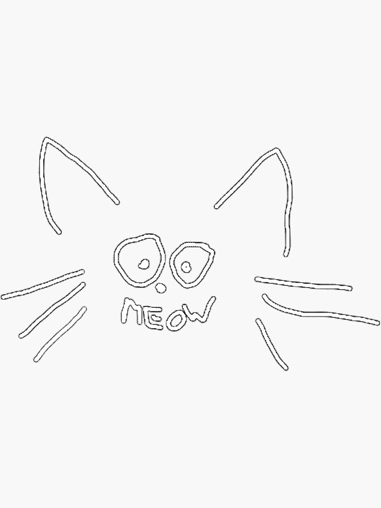Pegatina «meow2.png - Idea de regalo para mujeres, hombres, niños y ...