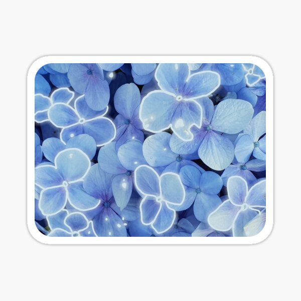 "Pretty blue flowers" Sticker by Printswelove | Redbubble