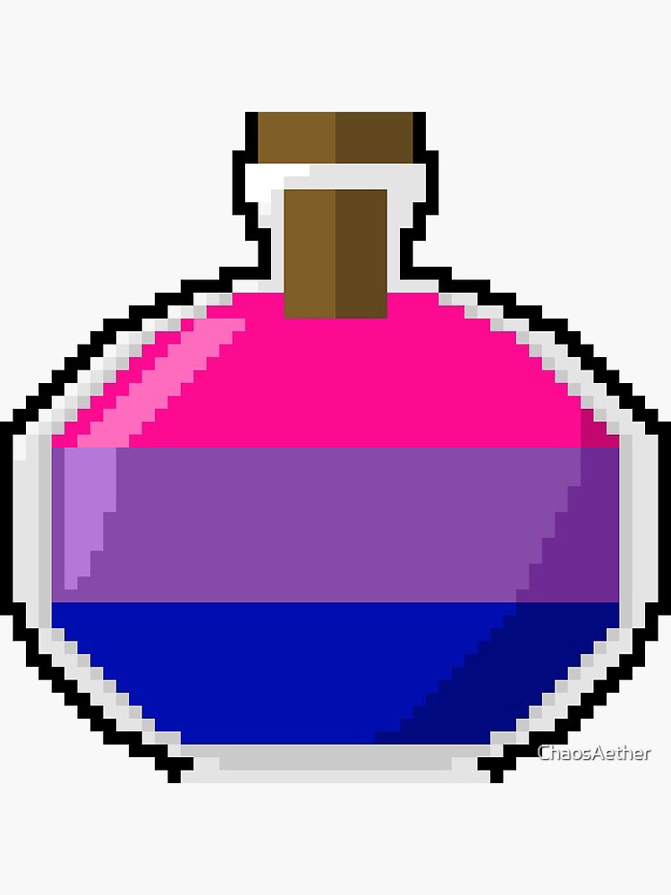 Bisexual Flag Potion Bottle Sticker For Sale By Chaosaether Redbubble