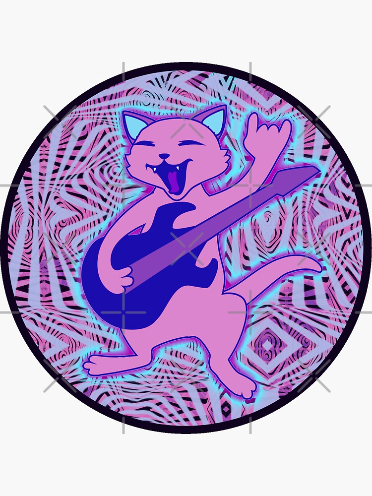 "YOU ROCK & SO DOES YOUR CAT * Cool Kitty guitarist flashing Rock n ...