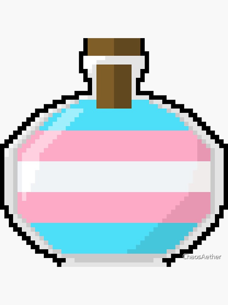 "Trans Flag Potion Bottle" Sticker by ChaosAether | Redbubble