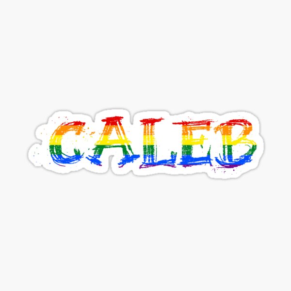 "Men rainbow name gay Caleb" Sticker for Sale by LoveIsColorful | Redbubble
