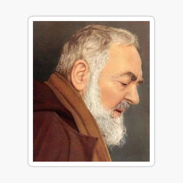 "Padre Pio Saint padre Pio" Sticker for Sale by ADMG | Redbubble