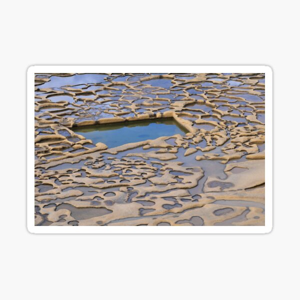 "Salt evaporation ponds, Malta" Sticker for Sale by studio838 | Redbubble