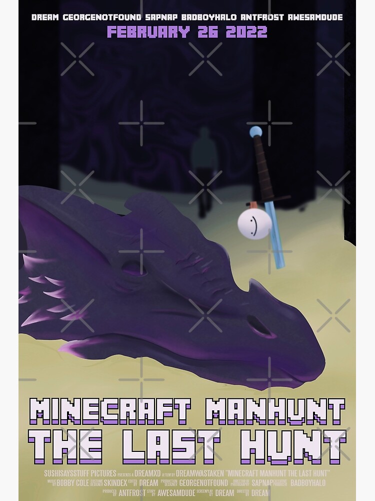 "minecraft manhunt movie poster" Poster by SushisStickers | Redbubble